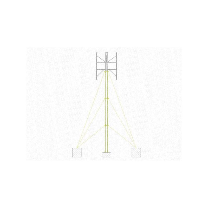 Mât pour eolienne Ecorote 300W et 1kW avec structure pour toit plat ...