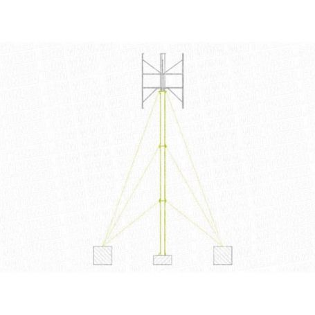Mât eolienne Ecorote 300W et 1kW avec structure pour toit plat